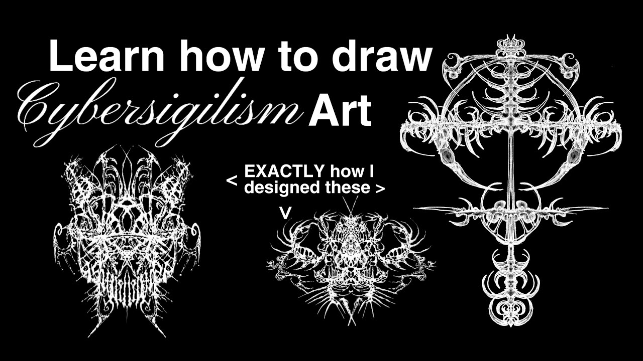 Learn to Draw Cybersigilism Art in 3 minutes (it’s simpler than it looks).