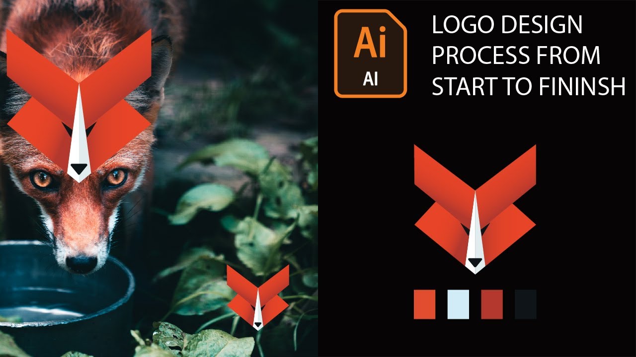 How To Create Logo | Modern Fox Logo Design | Logo Tutorial Illustrator