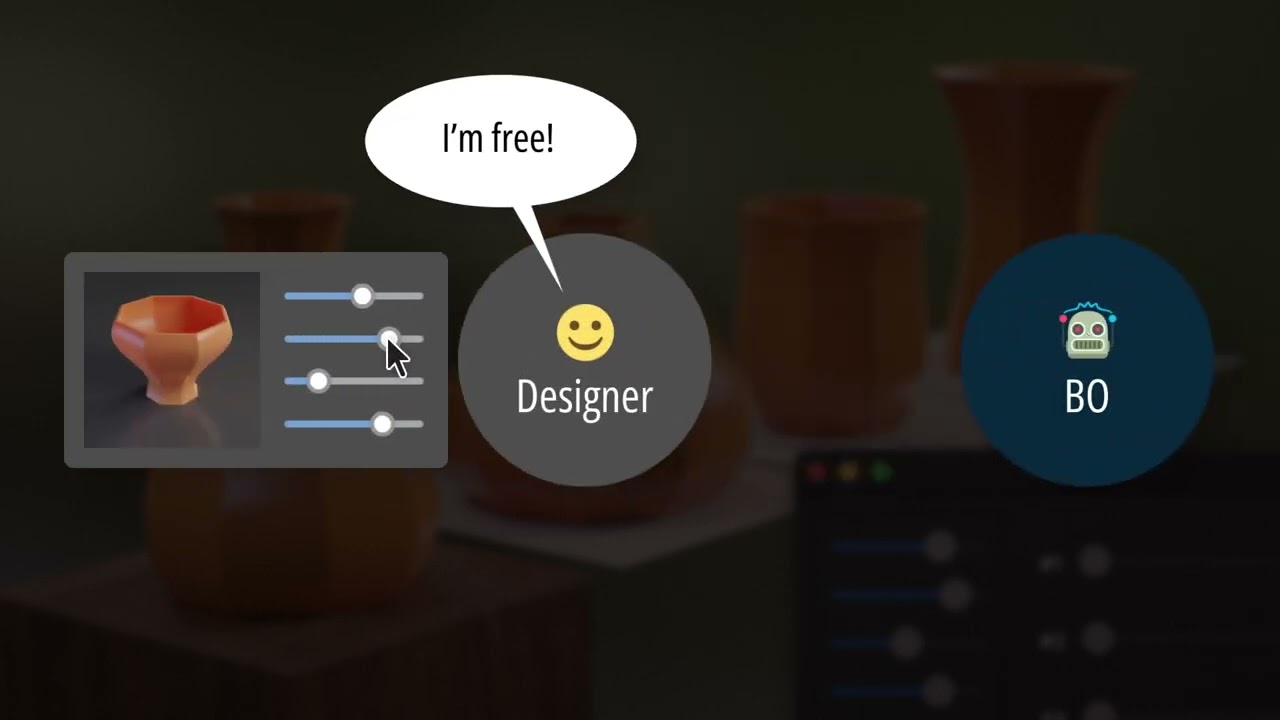 BO as Assistant: Using Bayesian Optimization for Asynchronously Generating Design Suggestions