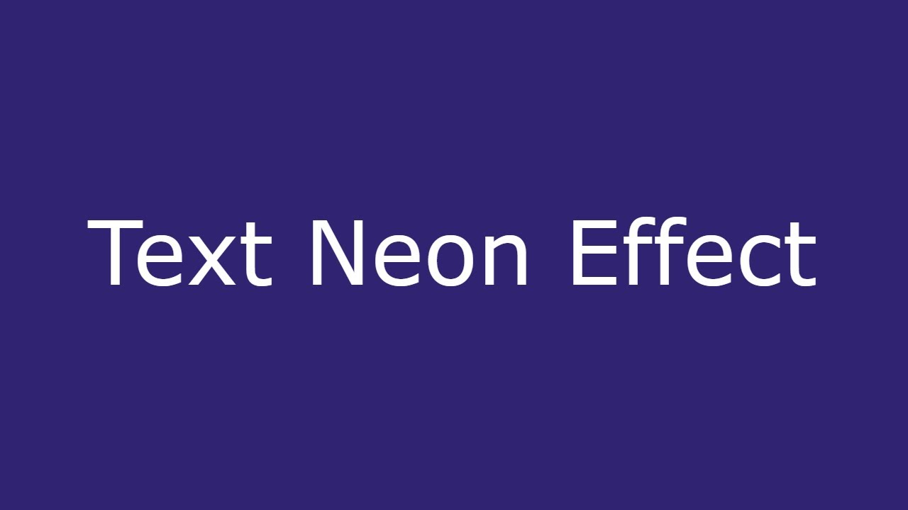 How to Create a Text Neon Effect on Hover | No Commentary | HTML and CSS Only