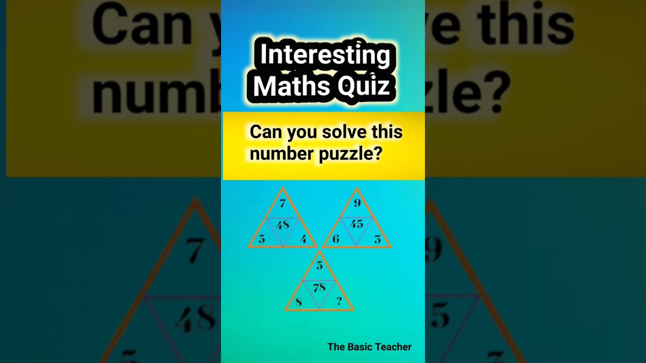 Can you solve this number #puzzle? #maths #quiz #shorts #thebasicteacher