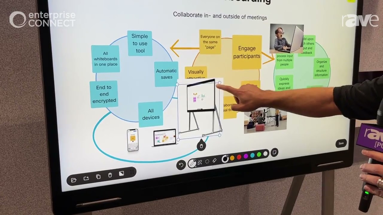 EC 2022: Webex By Cisco Demos Webex Board Pro with Digital Whiteboard Engine Capabilities