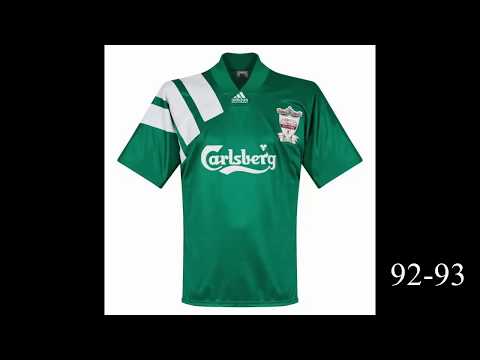 Liverpool away kit evolution during the Premier League era 1992-2020