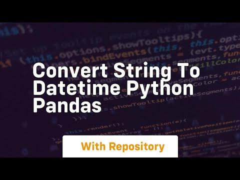 convert string to datetime python pandas