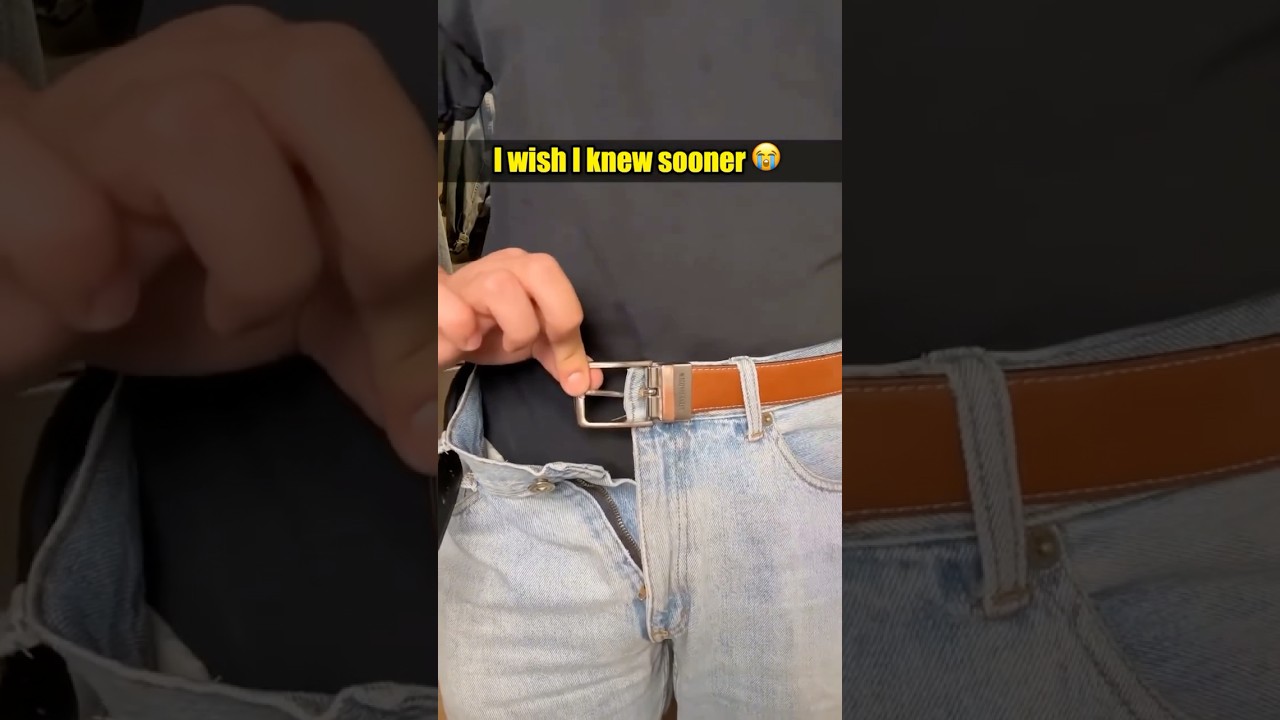 Belt Too Loose? Try This Genius Button Hack!#shorts