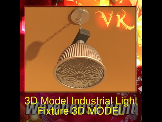 3D Model Industrial Light Fixture 3D Model - FlatPyramid