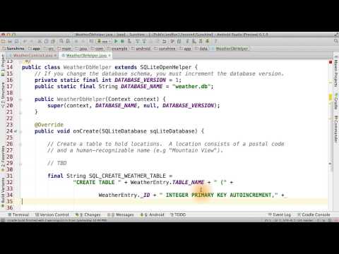 Create Database with SQLiteOpenHelper - Developing Android Apps