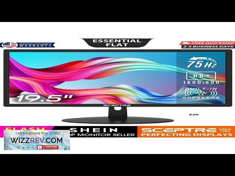 SCEPTRE 20" Computer Monitor Gaming Office 1600x900 HD+ 75Hz HDMI Built In Speakers Review