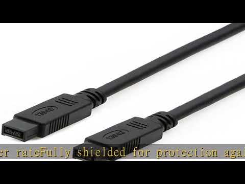 Pasow FireWire 1394b 800 IEEE 9 Pin to 9 Pin Male to Male Cable for Mac Pro, MacBook Pro, Mac Mini,