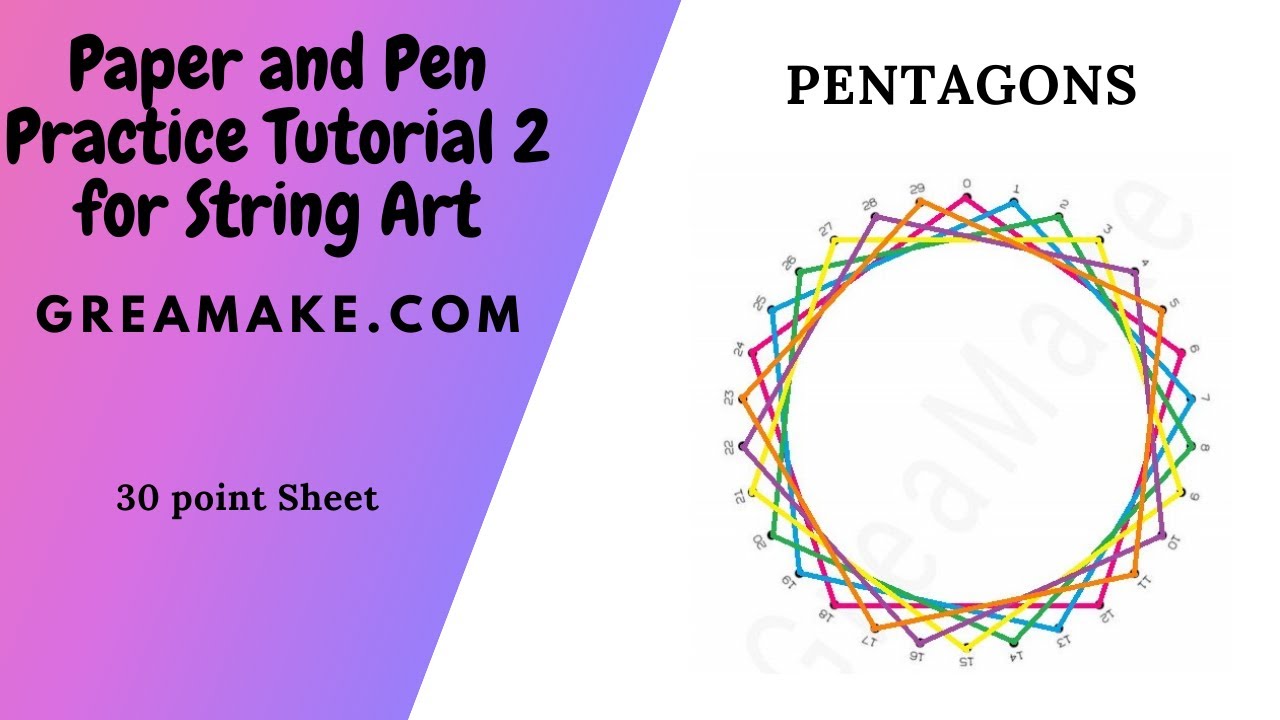 String Art Practice Paper Pen POLYGON Patterns Math STEM Activity Tutorial 2