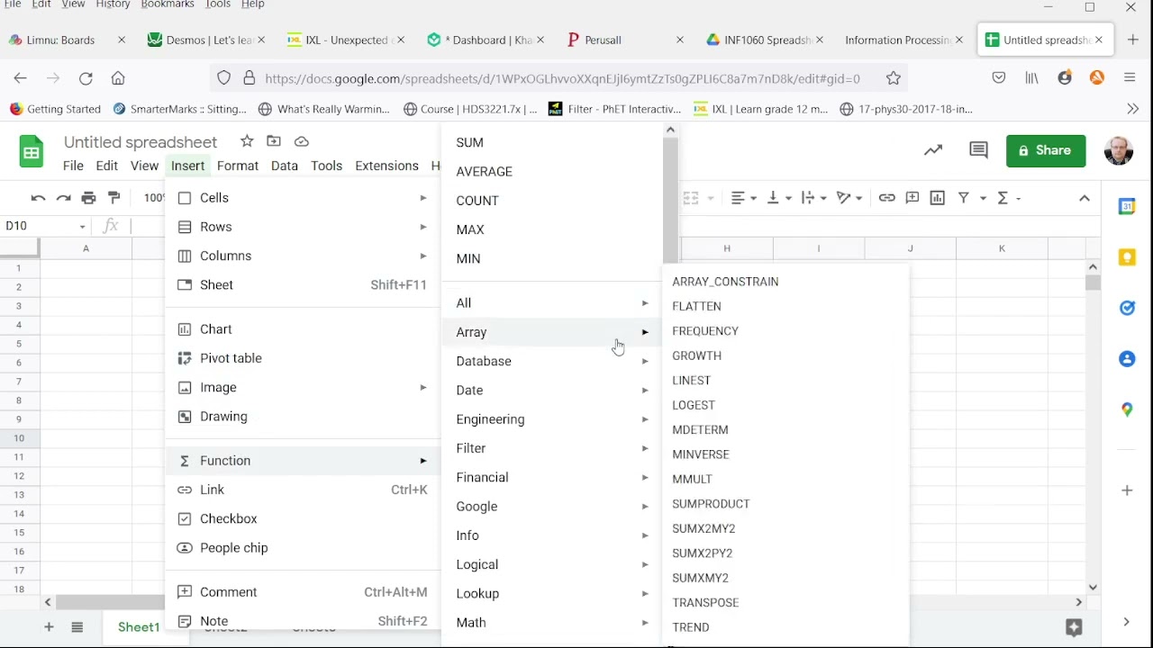 1.1: Key features of spreadsheet software