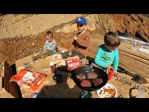 Mountain Property: Sill plate installation and a Construction Lunch