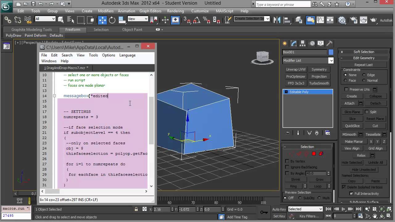 Quick Max Tips - MaxScript Snippets