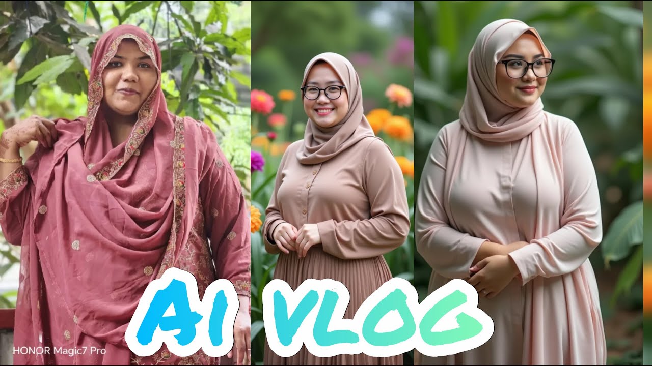 Muslim women & Hijab Outfits Using Al Style Guide | Modest Fashion Lookbook #aivlog