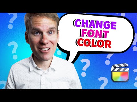 How To Change Color of Title in Final Cut Pro