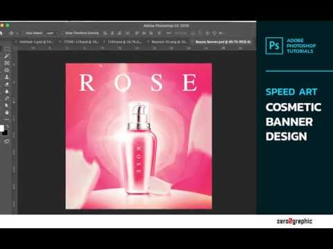 Cosmetic Banner Design [Speed Art] Adobe Photoshop Tutorials