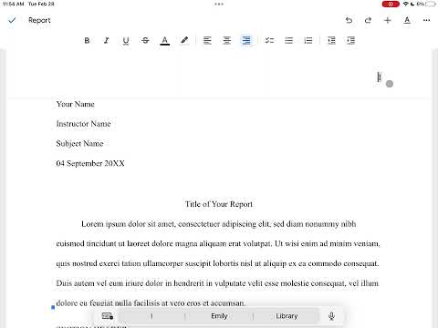 How to add page numbers and last name to the header in MLA format in Google Docs app for iOS