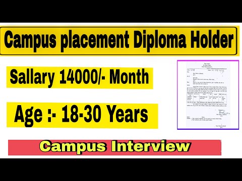iti Campus interview || iti campus placement || iti holder || iti diploma holder || @XYZKhabar