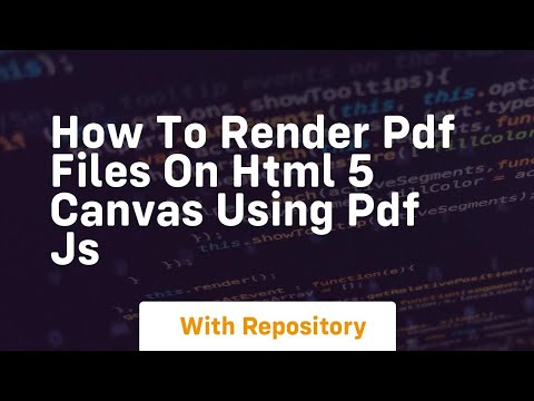 How to render pdf files on html 5 canvas using pdf js