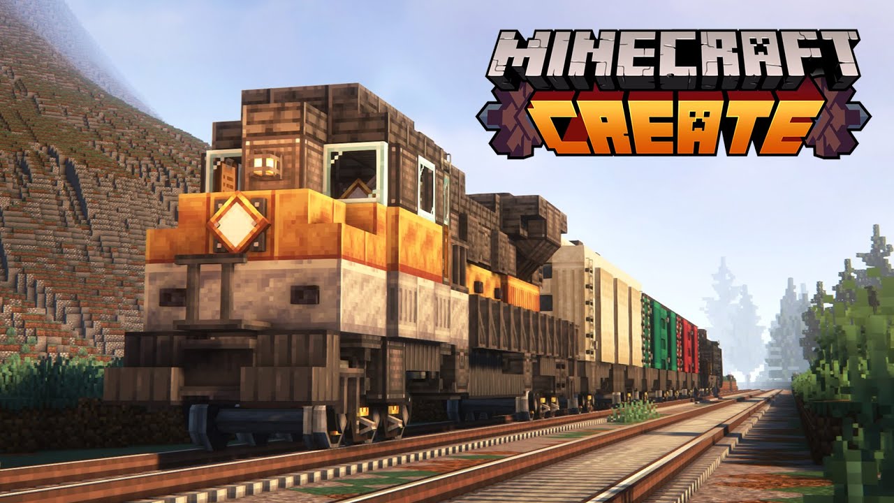 Making a FREIGHT TRAIN with Create Mod | 🚂 Minecraft Tutorial