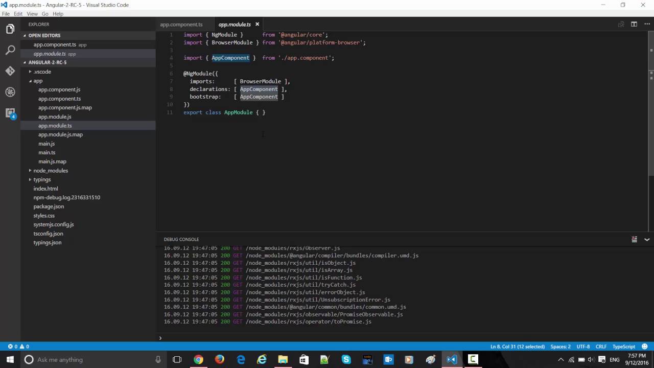 Angular 2 RC 5 NG Module