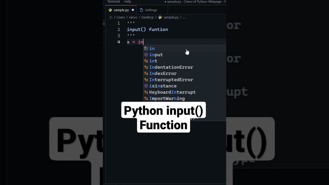 How to take input from the user?