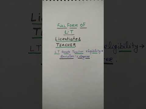 Full form of L T and Eligibility # short video