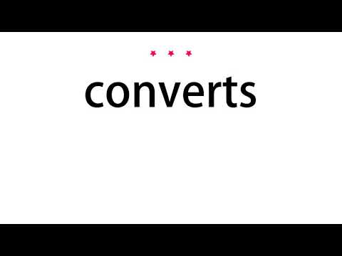 How to pronounce converts - Vocab Today