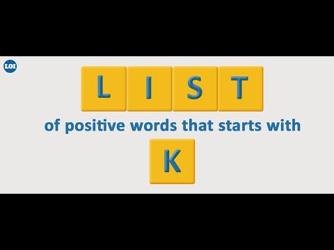 List of Positive Words That Start With K