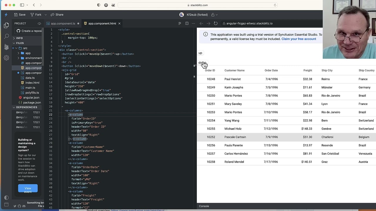 How to Reorder Rows in an Angular Grid Without Drag-and-Drop Actions