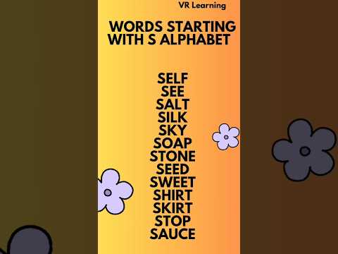 Words starting with S alphabet || #alphabet #alphabetwords #wordsinenglish #shorts