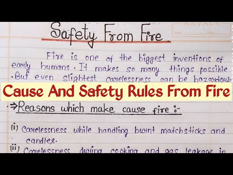 Safety Rules From Fire Essay | Causes and Prevention Of Fire|Important Measure To Assess Fire Safety
