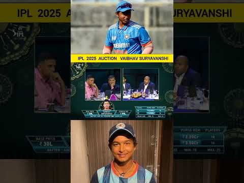 IPL Auction 2025 Vaibhav Suryavanshi 👑 #iplauction #thalafanscelebration #ipl #cricket #shorts