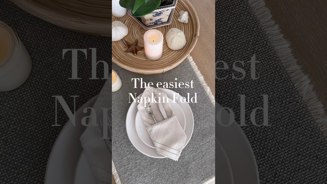 One of the easiest ways to elevate your dinner party #home #hack #folding #howto #tutorial
