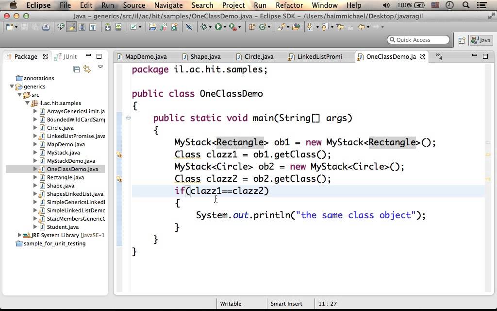Calling getClass() on a Generic Class Object