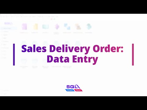 Create Sales Delivery Order | SQL Documentation
