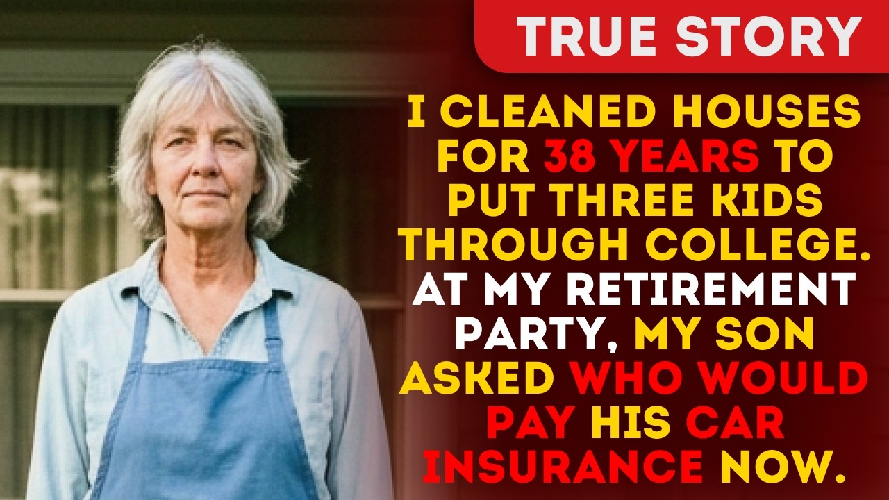 I Cleaned Houses For 38 Years To Put Three Kids Through College. At My Retirement Party, My Son