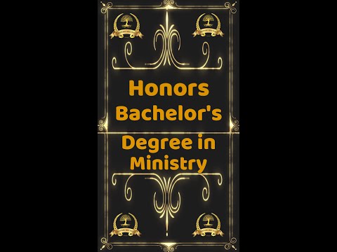 Bachelor's Honours Degree in Ministry