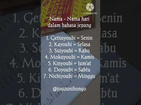 Nama hari dalam bahasa jepang #belajarbahasajepangdasar #bahasajepang #nihongo