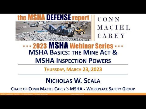 MSHA Basics: The Mine Act and MSHA Inspection Powers