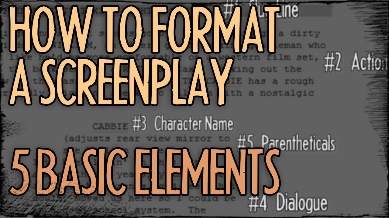 How To Format A Screenplay - 5 Basic Elements : FRIDAY 101