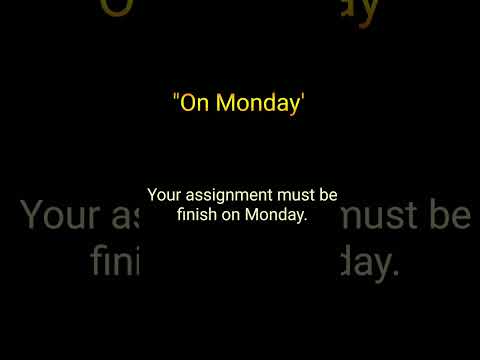 difference between 'on Monday' and 'by monday'#englishera #youtubeshorts