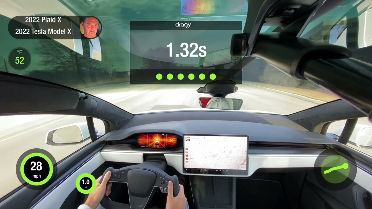 2022 Tesla Model X Plaid Acceleration Test: Quarter Mile Takes Only 9.8 ...