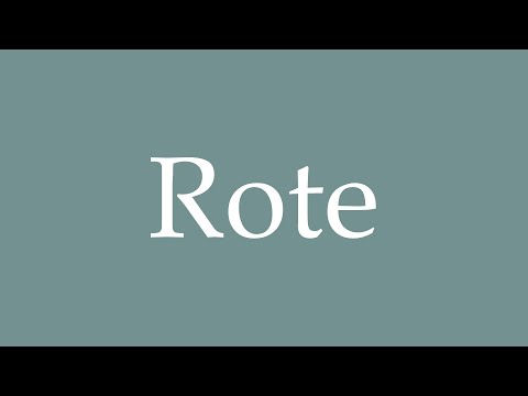How to Pronounce ''Rote'' Correctly in French