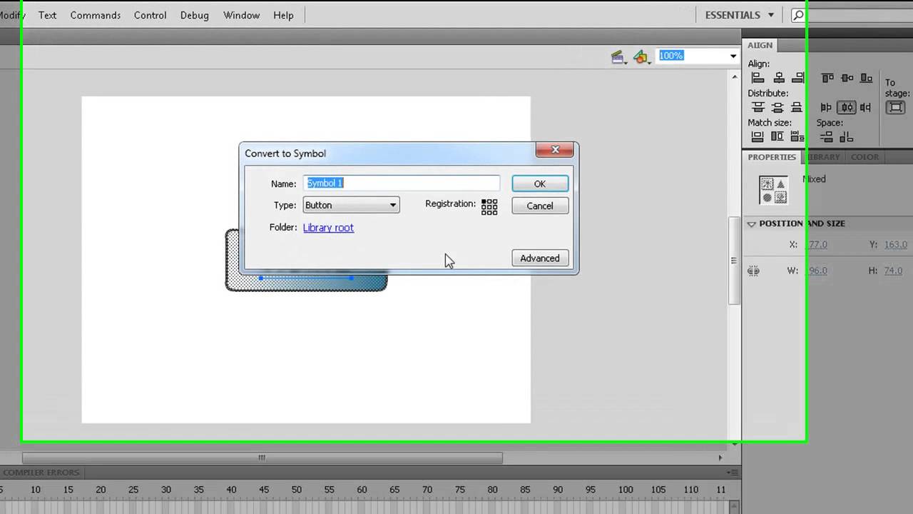 Adobe Flash Tutorial  Basic Button ActionScript 2   3