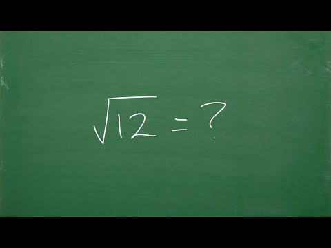 Square root of 12 =? MUST know Algebra skill!
