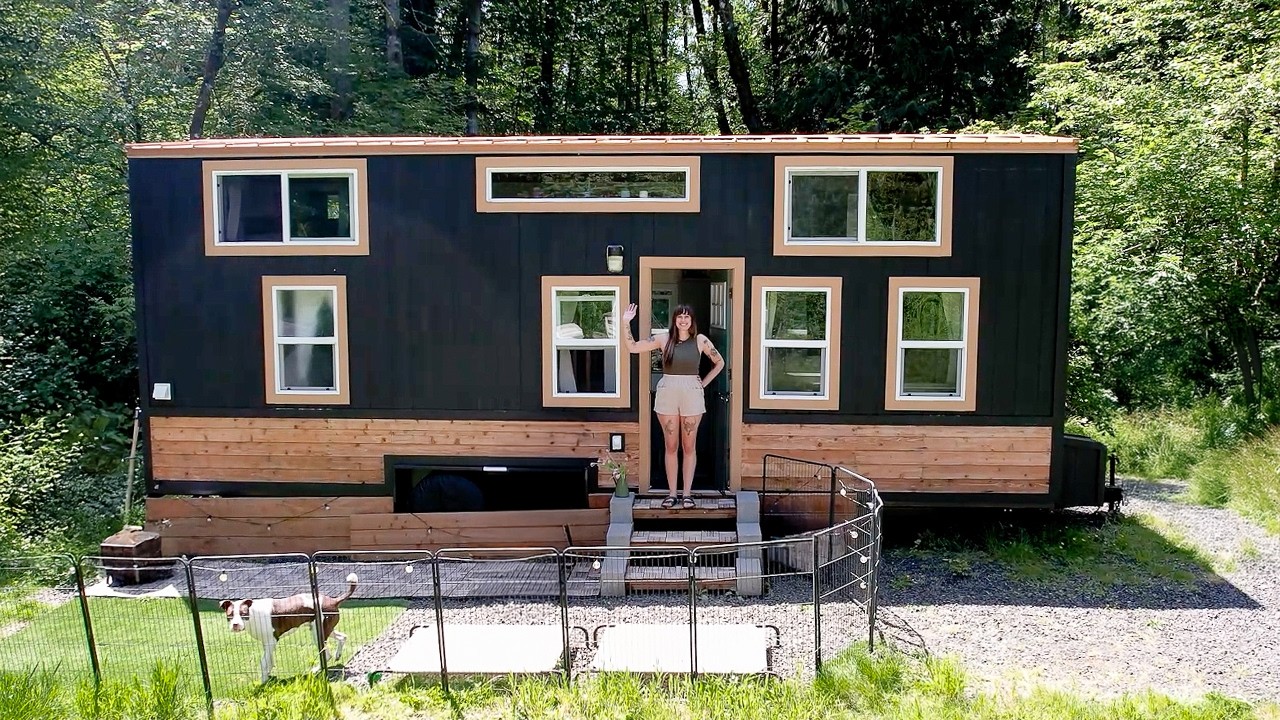 I can't believe the inside of this tiny home - so spacious!