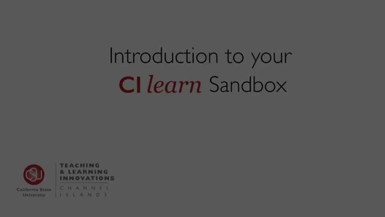 Introduction to your CI Learn Sandbox