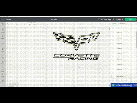 Corvette logo SVG, Chevrolet PNG, DXF, EPS Cut files