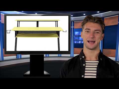 Acme Suiter Computer Desk Yellow & Black Include Music Recording Studio Industrial Style